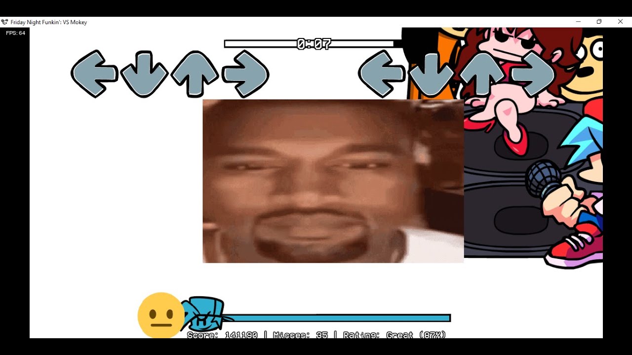 Friday Night Funkin' VS Mokey mod week one - YouTube