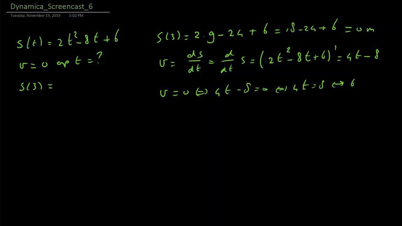 Dynamica Kinematica 6 - YouTube