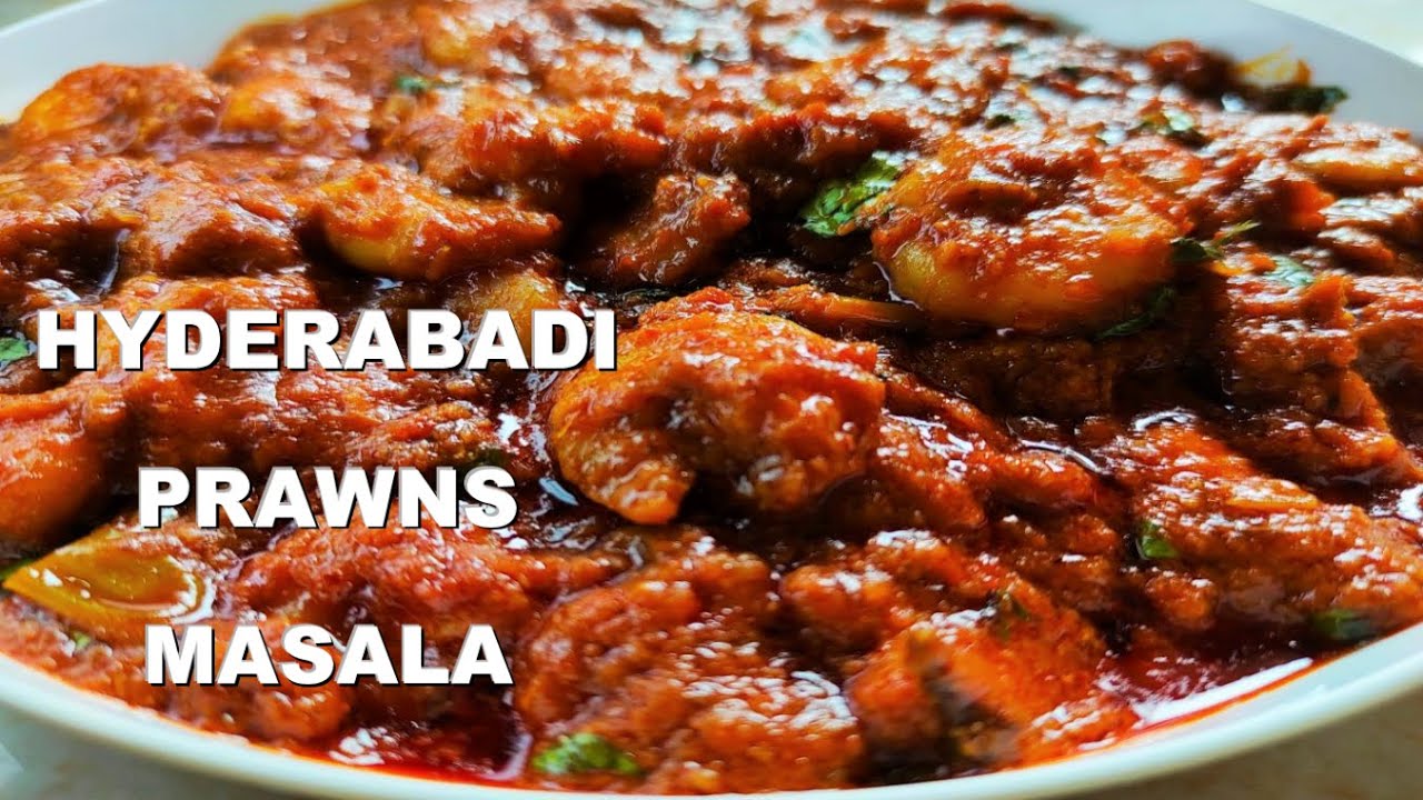 Hyderabadi Prawns Masala | Prawns Masala Curry | Prawns Curry Recipe ...
