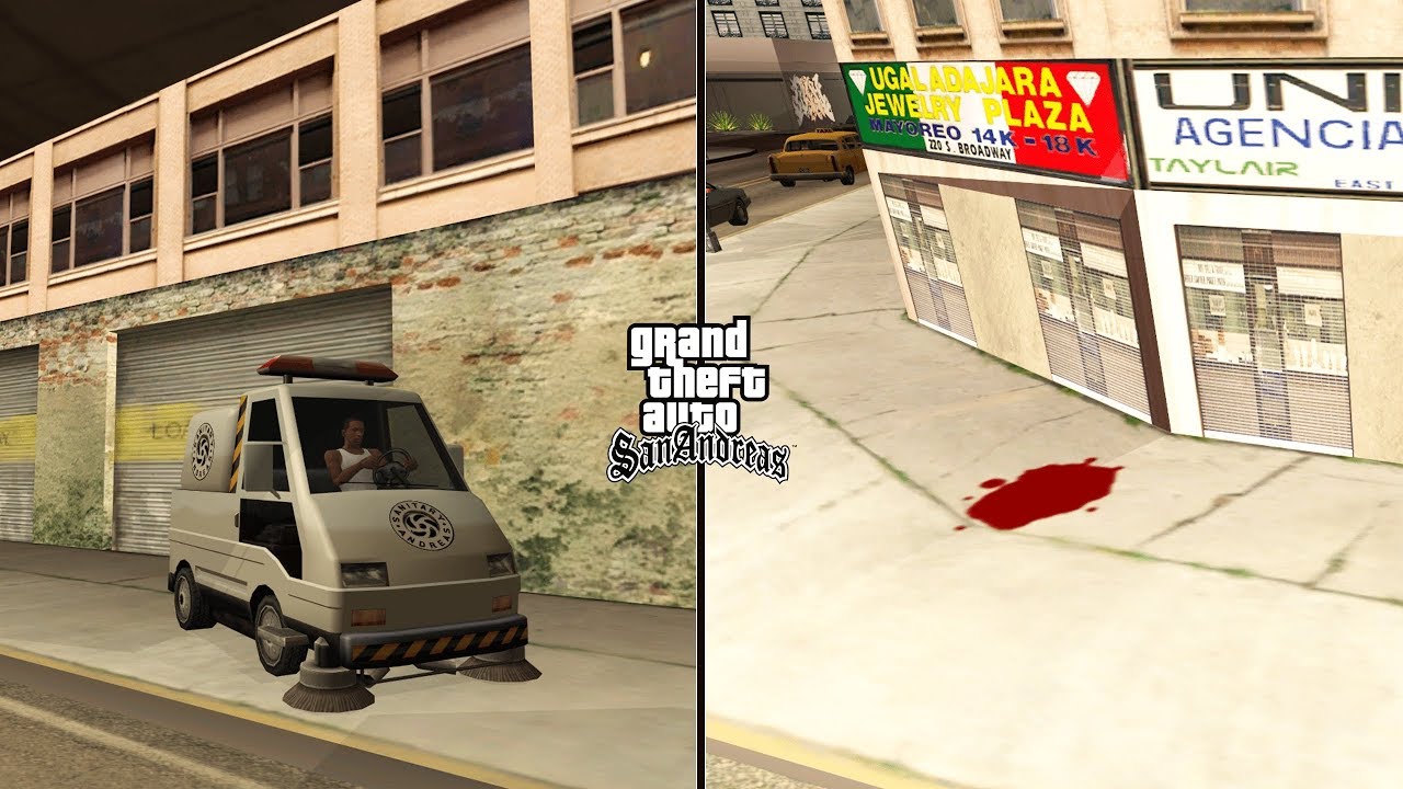Can The Sweeper Sweep Up Blood in GTA San Andreas? (Cleaning Vehicle ...