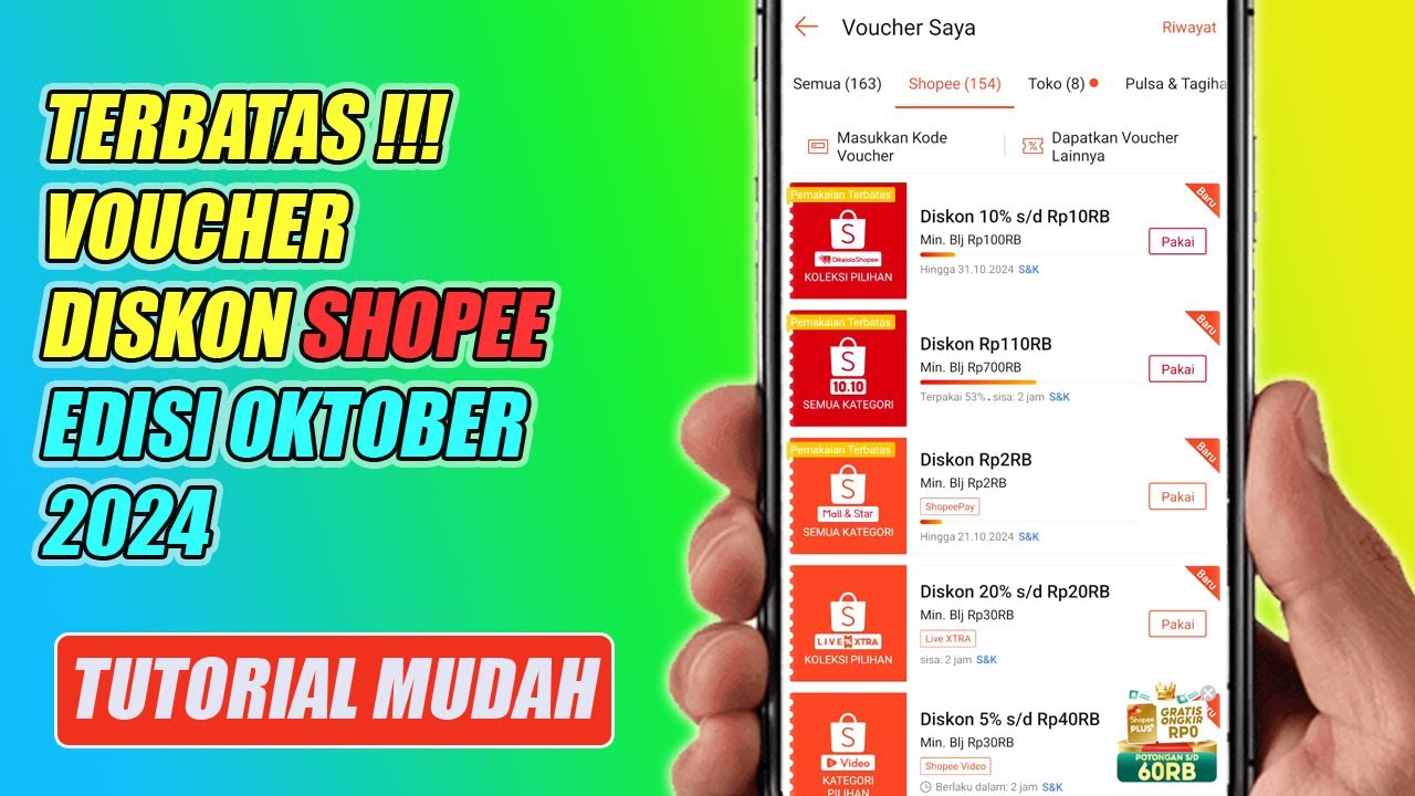 Terbatas !!! Voucher Diskon Shopee Edisi Oktober 2024 - YouTube