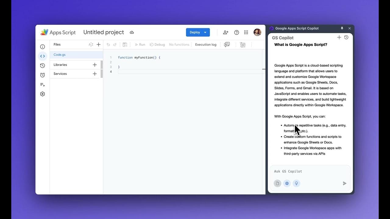 🚀 Web Search & Advanced Reasoning Now in Google Apps Script Copilot! - YouTube