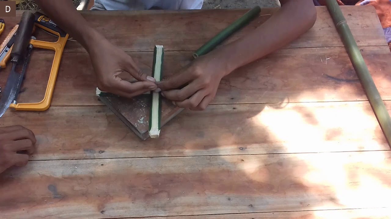 How to make a bamboo fan... - YouTube