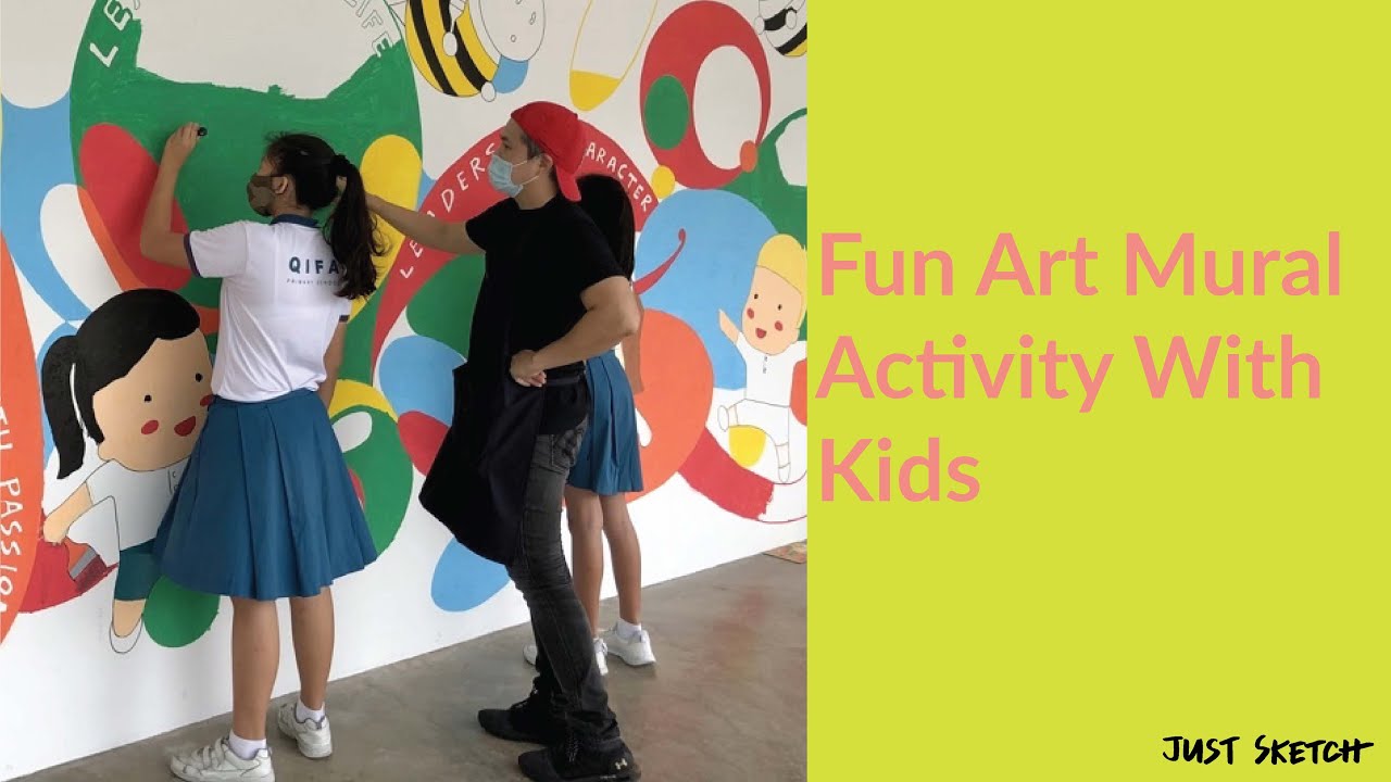 Fun Art Mural Activity with kids I EP. 15 #school #art #wallmural # ...