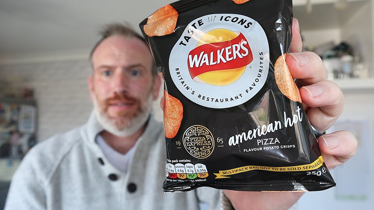Walkers Pizza Express American Hot Crisps - YouTube