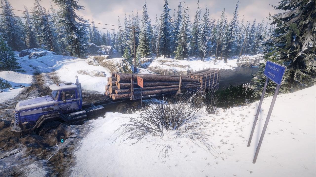 Snowrunner 4K log mission in snow 02 - YouTube