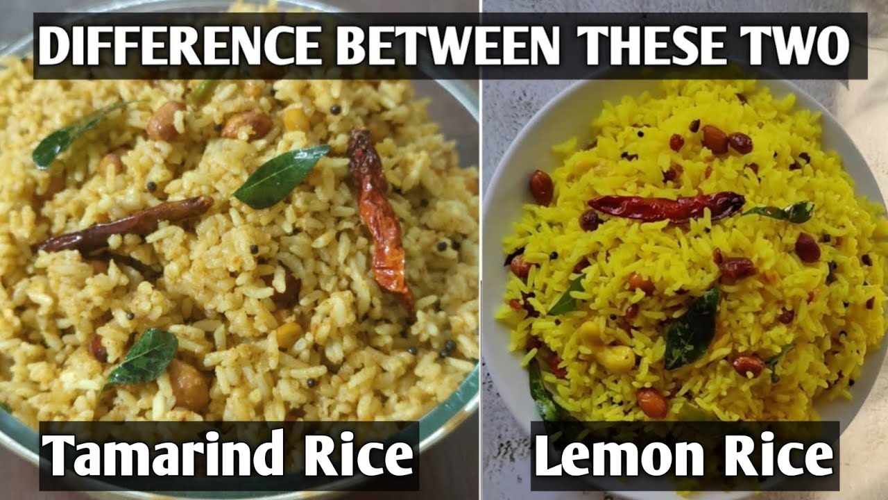 Difference Between Tamarind Rice and Lemon Rice | Flavours Touch - YouTube