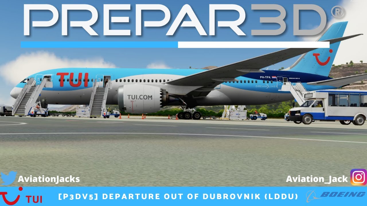 [P3Dv5] FIRST P3DV5 FLIGHT! | Departure Out Of Dubrovnik (LDDU ...