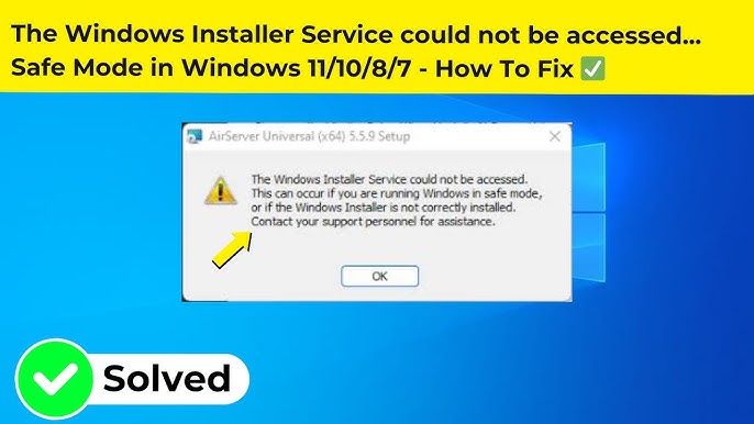 Enable Windows Installer In Safe Mode To Remove Apps