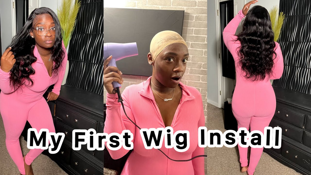 My first wig install | This is definitely for beginners😊 - YouTube