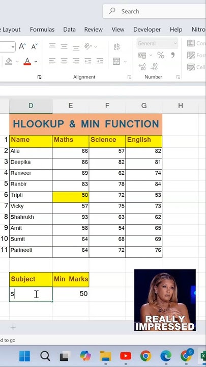 Excel HLOOKUP: Finding the Minimum Value | #excel #msexcel #shortsvideo #shorts #tricks # ...