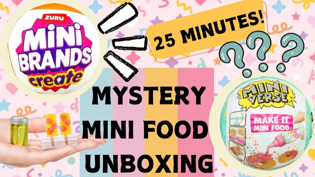 MYSTERY Mini Food Unboxing 25 MINUTES | Mini Brands Create Masterchef ...