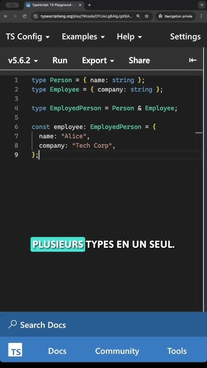 Comprendre les types Union et Intersection en Typescript ! #typescript #javascript #coding #web ...