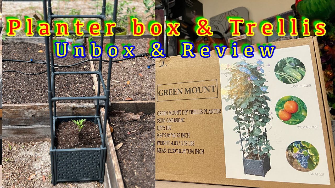Planter box with trellis unboxing & Review - YouTube