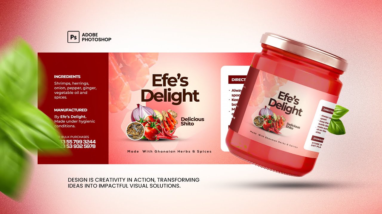 How to Design a Product Label (Shito Product Label) using Photoshop ...