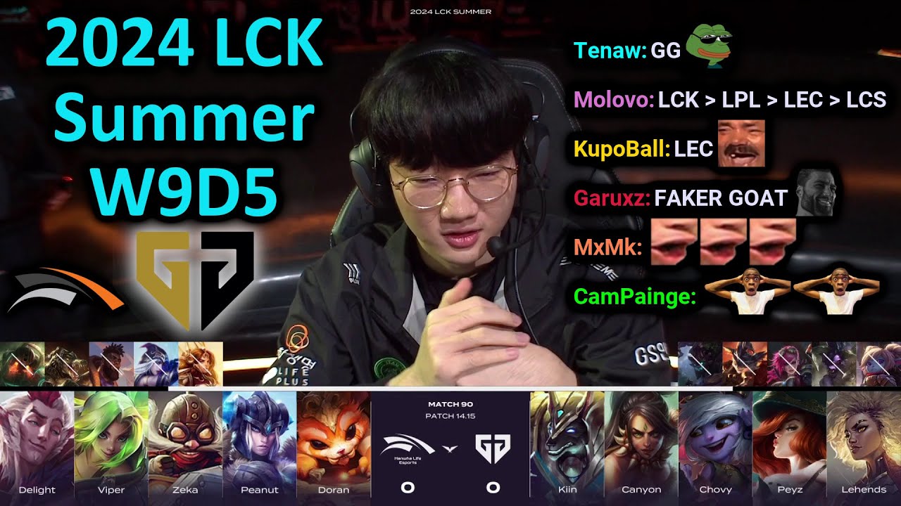HLE vs GENG - Game 1, 2, 3 | 2024 LCK Summer Week 9 Day 5 | Twitch VOD ...