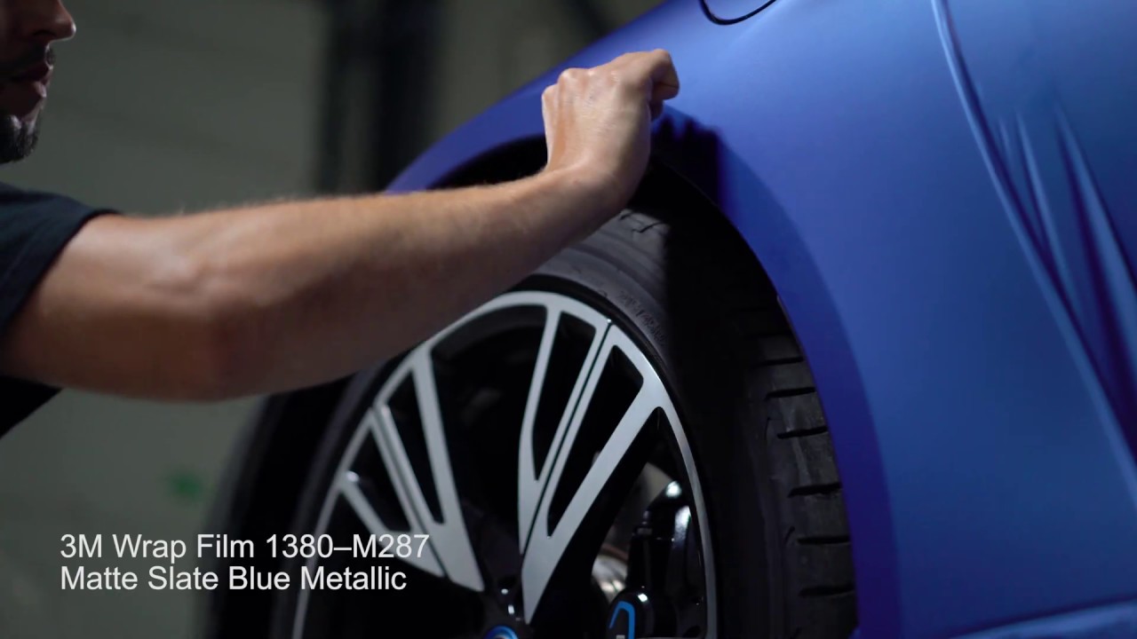 3M™ Wrap Film 1380 M287 Matte Slate Blue Metallic and Knifeless Tape ...