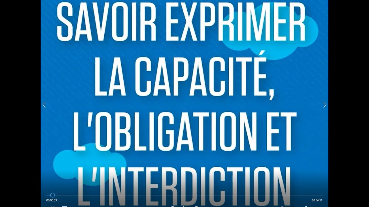 Anglais lycée : Modaux - savoir exprimer la capacité, l'interdiction, l ...