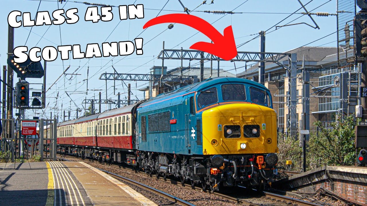 *RARE* First Class 45 to Scotland in Over 20s! (Steam Replacement ...