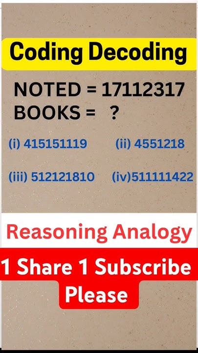 Number Series Coding Decoding Reasoning Analogy #rrbgroupd #ssccgl # ...