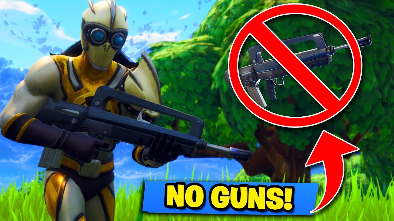 NO GUN CHALLENGE!!! - Fortnite: Battle Royale! - YouTube