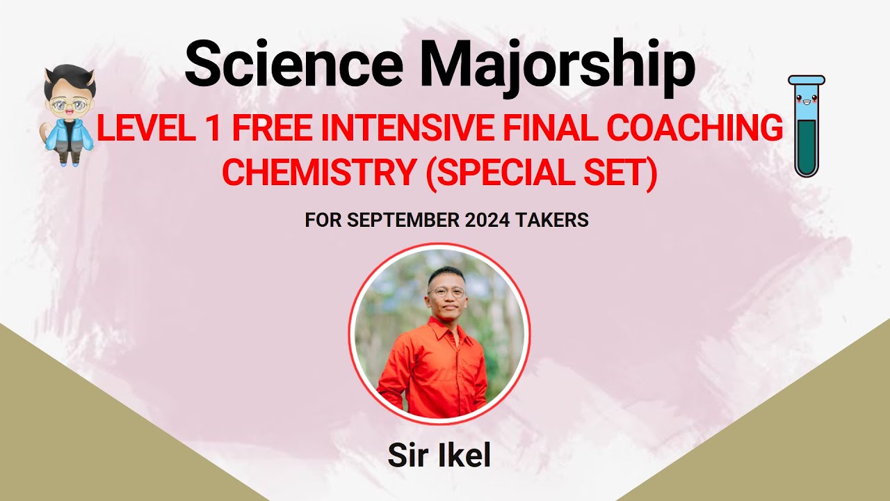 LEVEL 1 FREE INTENSIVE FINAL COACHING – CHEMISTRY (SPECIAL SET | SIR ...
