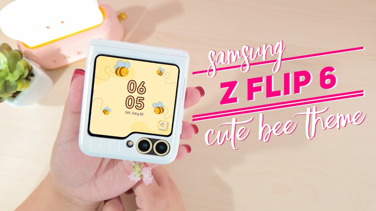🐝 . *. ⋆ SAMSUNG Z FLIP 6 cute customization | FREE THEME | . *. ⋆ 🐝 ...