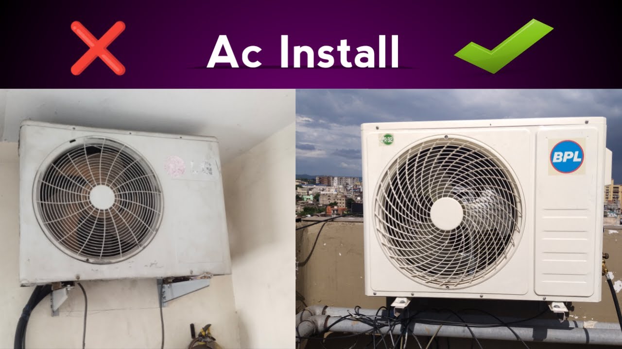 Split ac installation right and wrong | ac install - YouTube