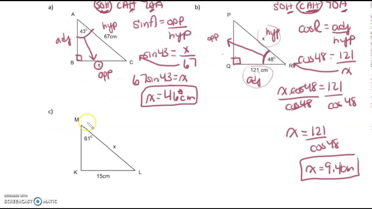 MFM2P 2.3 2.4 Trigonometric Ratios - YouTube
