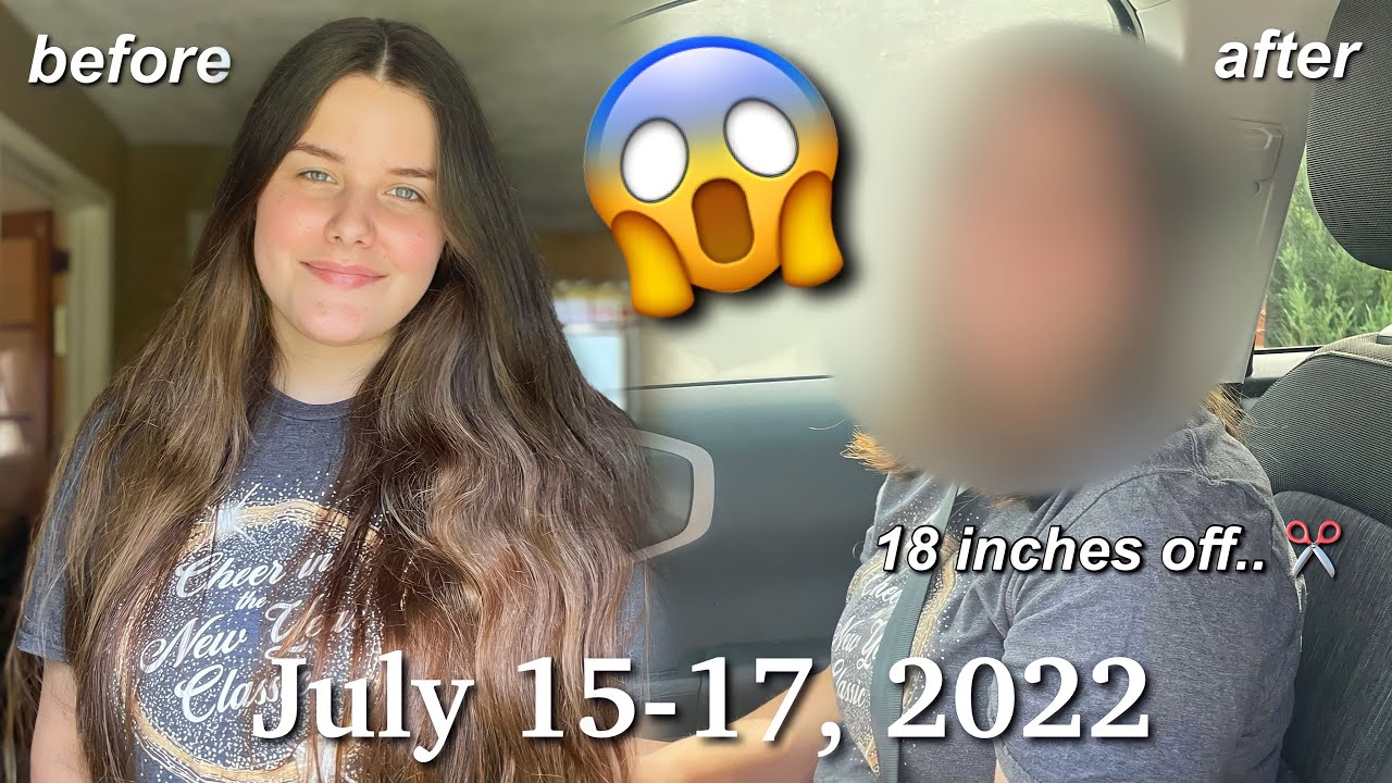 I CUT 18 INCHES OFF MY HAIR!! *hair transformation* - YouTube