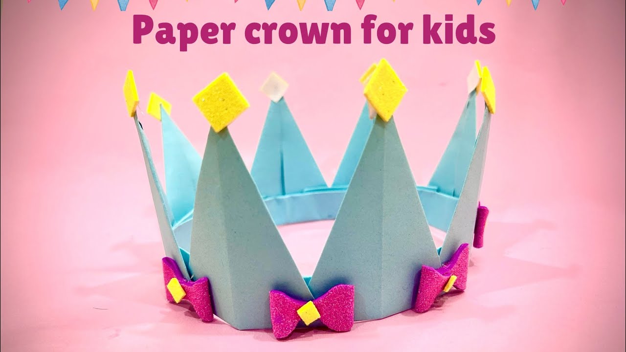 PAPER CROWN MAKING | ORIGAMI CROWN FOR KIDS | ORIGAMI CROWN EASY STEP ...