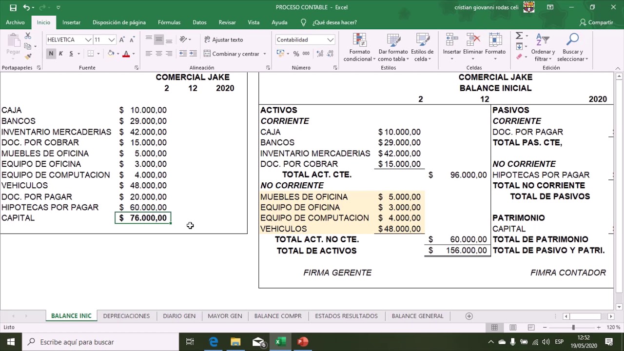 BALANCE INICIAL DEPRECIACIONES - YouTube