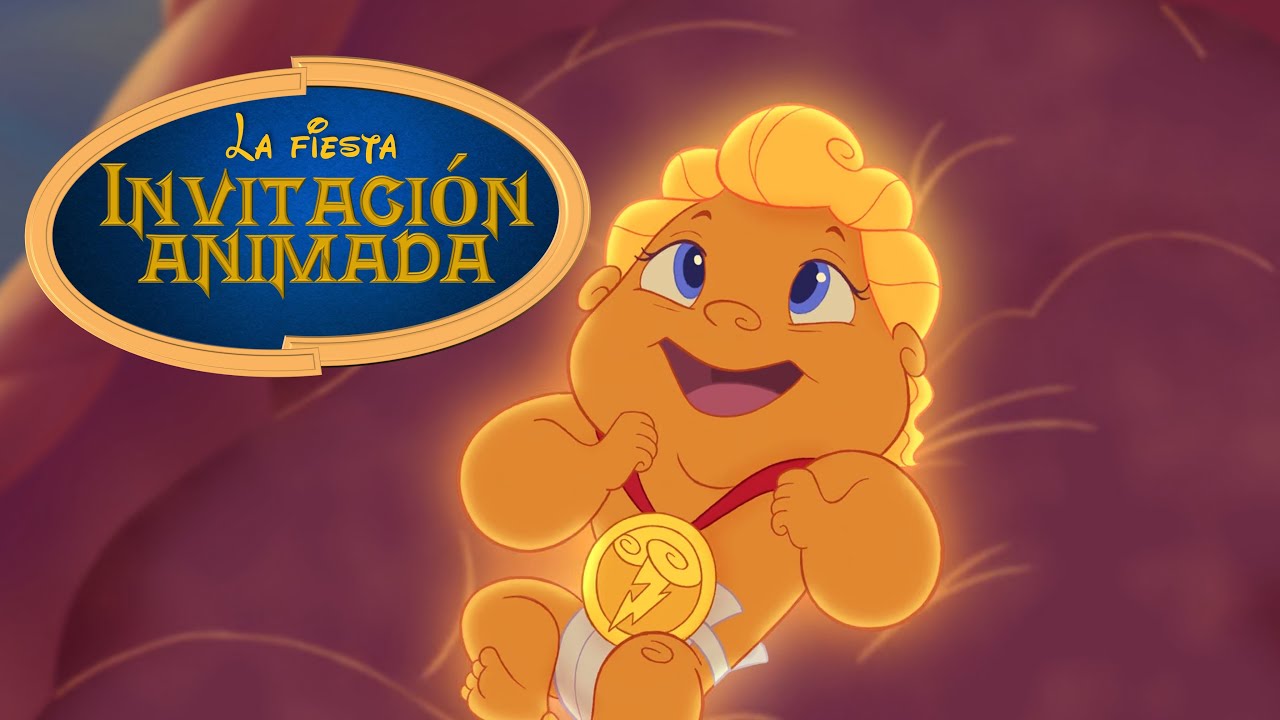 INVITACIÓN ANIMADA PARA CUMPLEAÑOS Baby Hércules - YouTube