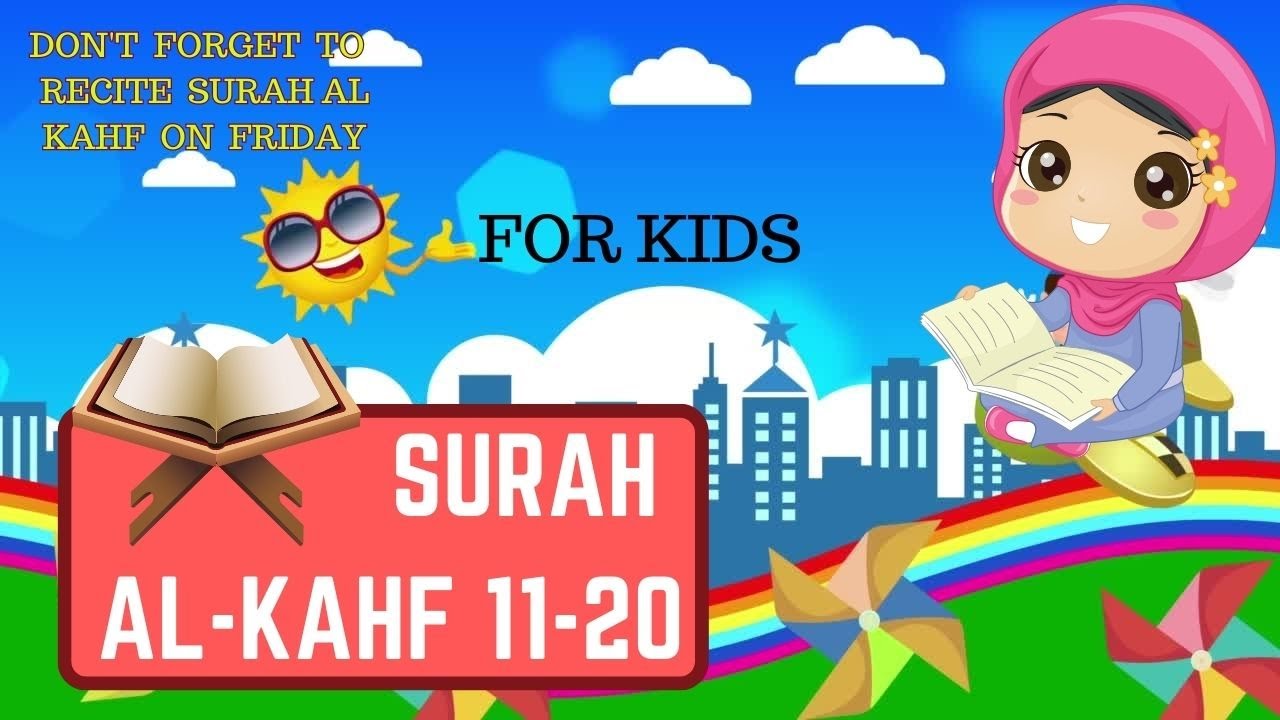 Surah Al Kahf 11-20 for kids (Full HD ArabicText Highlights)Al Qari Ibrahim Hanfi Ibrahim from ...