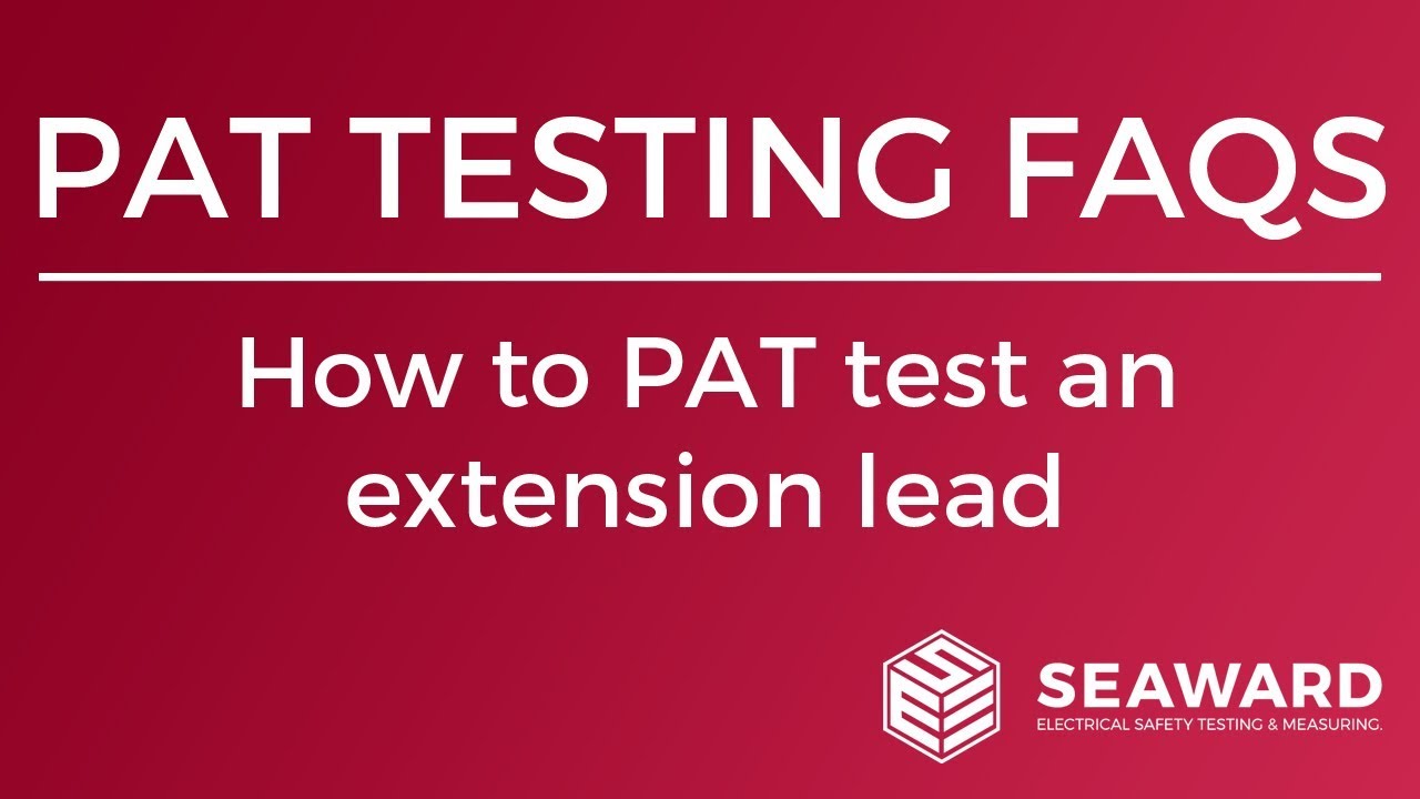 How to PAT test an extension lead - Seaward - YouTube
