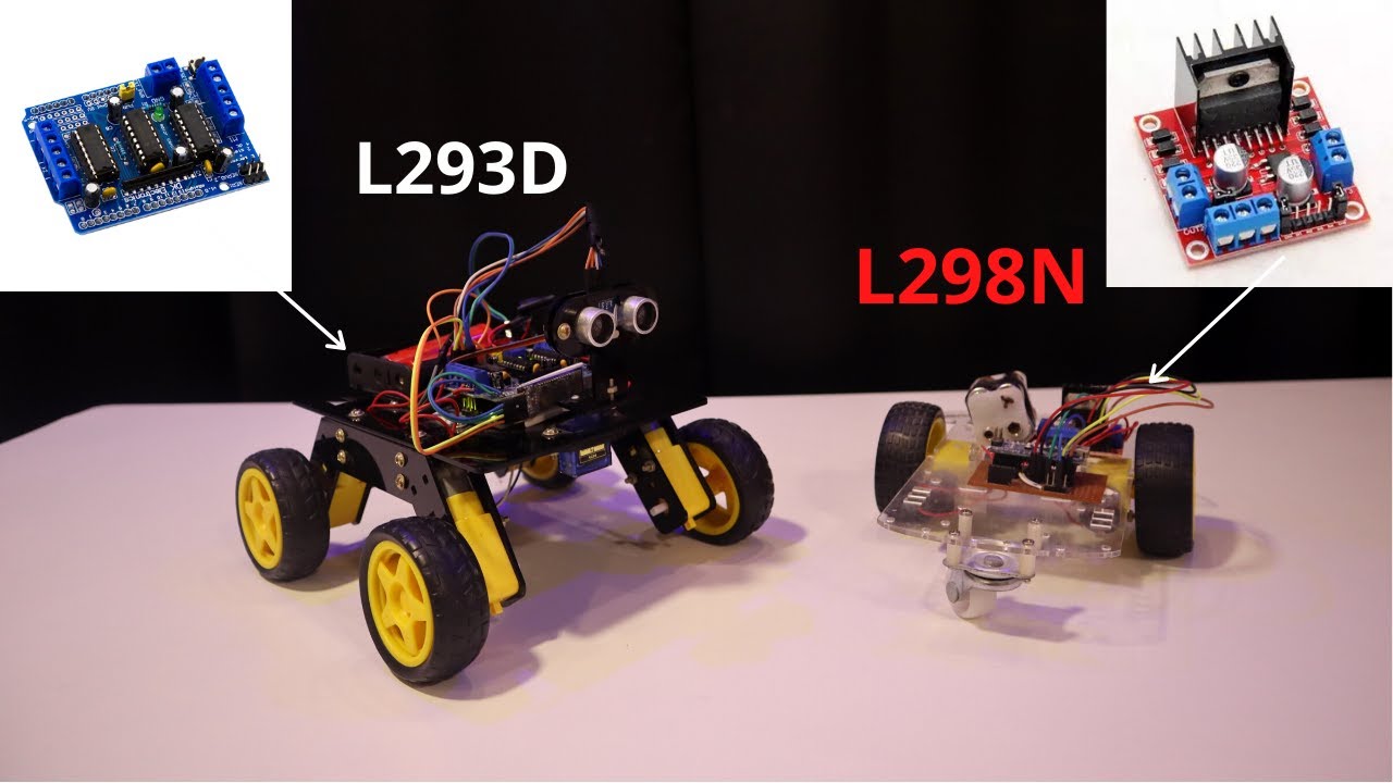 L298N vs L293D motor drivers | comparison and build up| which motor ...