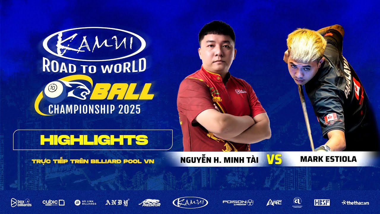 HIGHLIGHTS | MARK ESTIOLA VS NG.H. MINH TÀI | VÒNG 3 | KAMUI ROAD TO WORLD 10-BALL CHAMPIONSHIP ...