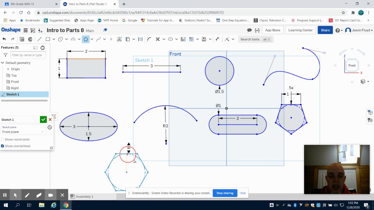 Intro To Parts Part 2- PLTW using OnShape (Design and Modeling) - YouTube