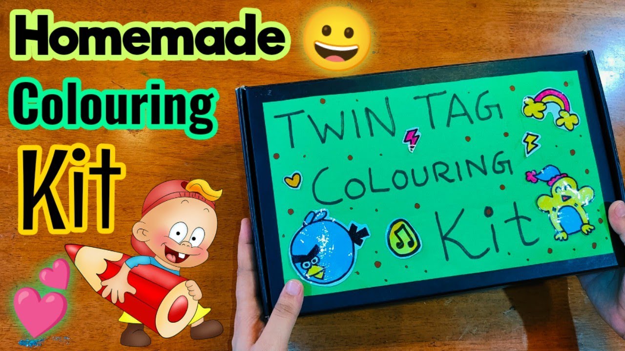 DIY Colouring Kit 🎀 Homemade Colouring Art Kit/ DIY Art Activity Kit ...
