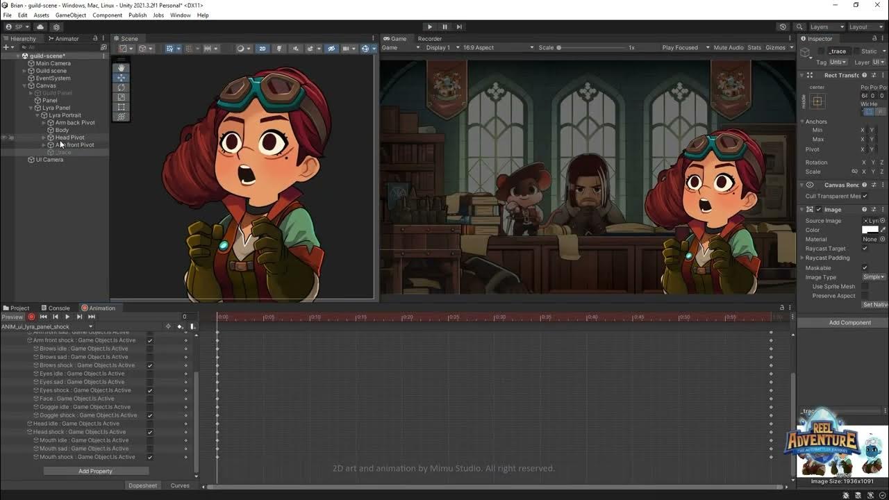 2D Animation Time-lapse | Lyra Portrait [2/2] | Reel Adventure | Unity - YouTube