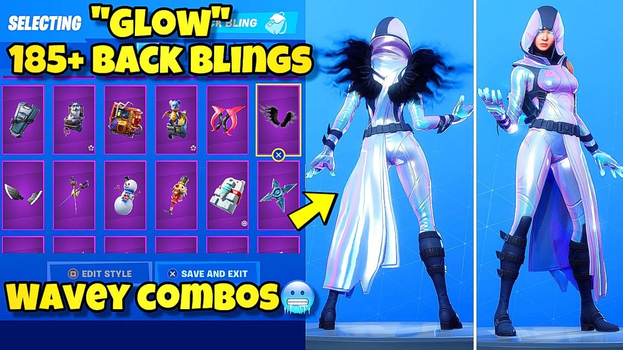 NEW "GLOW" SKIN Showcased With 185+ BACK BLINGS! Fortnite BR (BEST GLOW ...