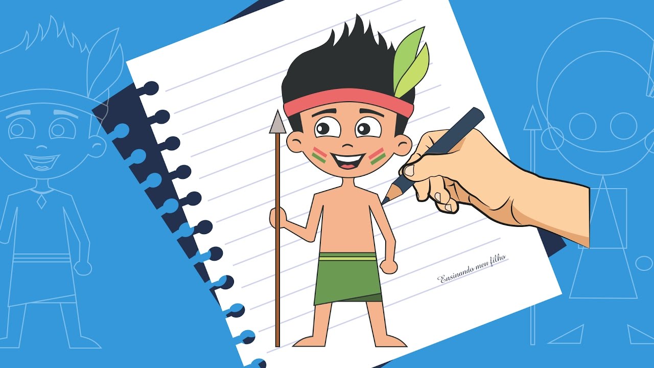 Como desenhar um indio passo a passo. Educação artistica - YouTube