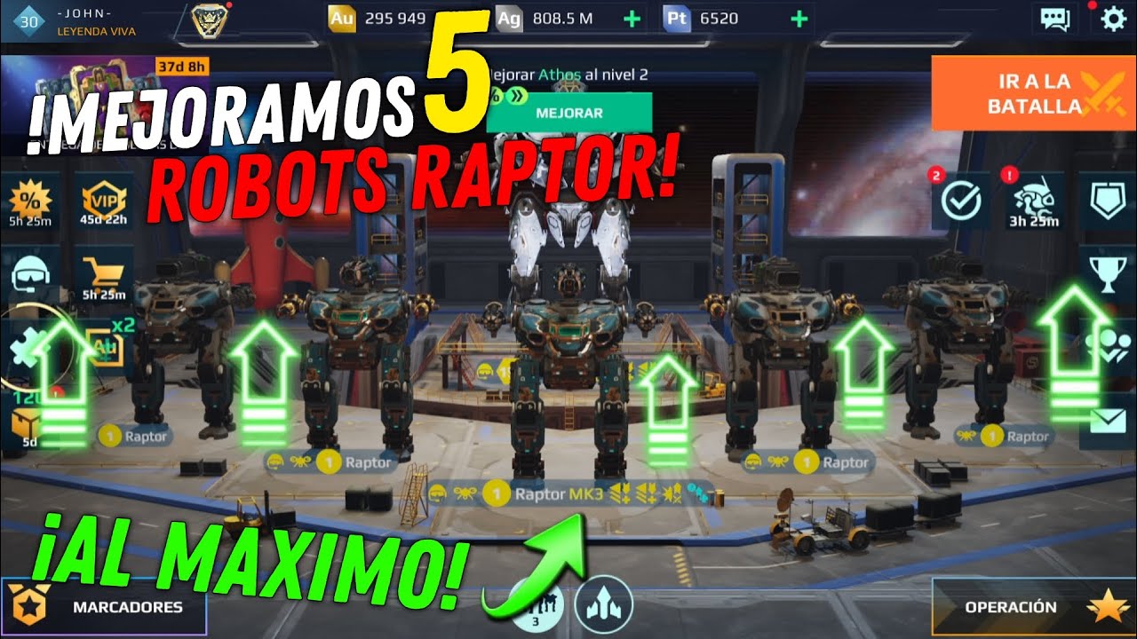 MEJORE 5 robots RAPTOR al MAXIMO y me GASTE -1,487,420,000 de PLATA ...