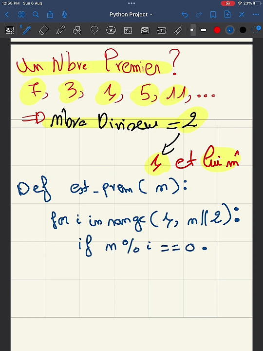 #python un nombre premier ? - YouTube