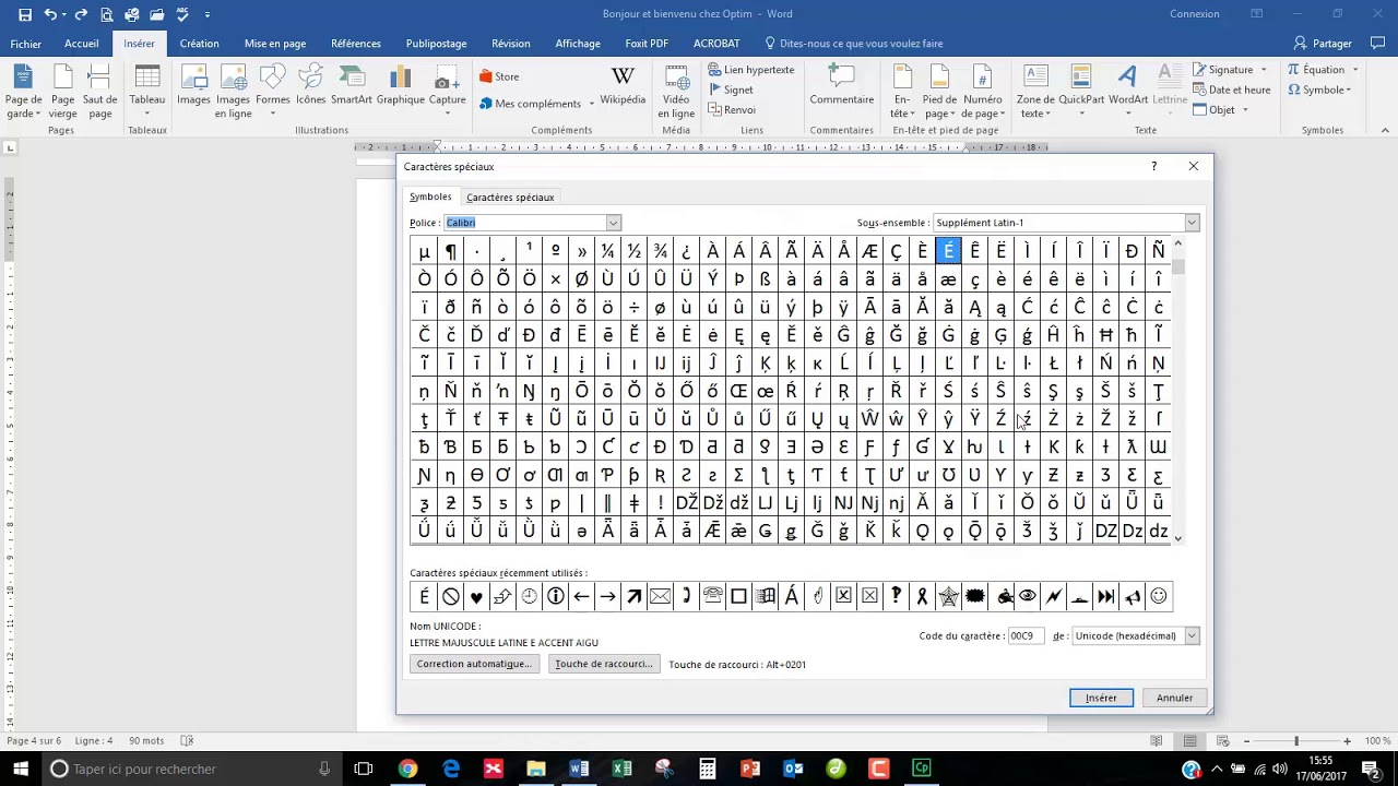 Logiciel Word: Comment insérer un symbole ? - YouTube