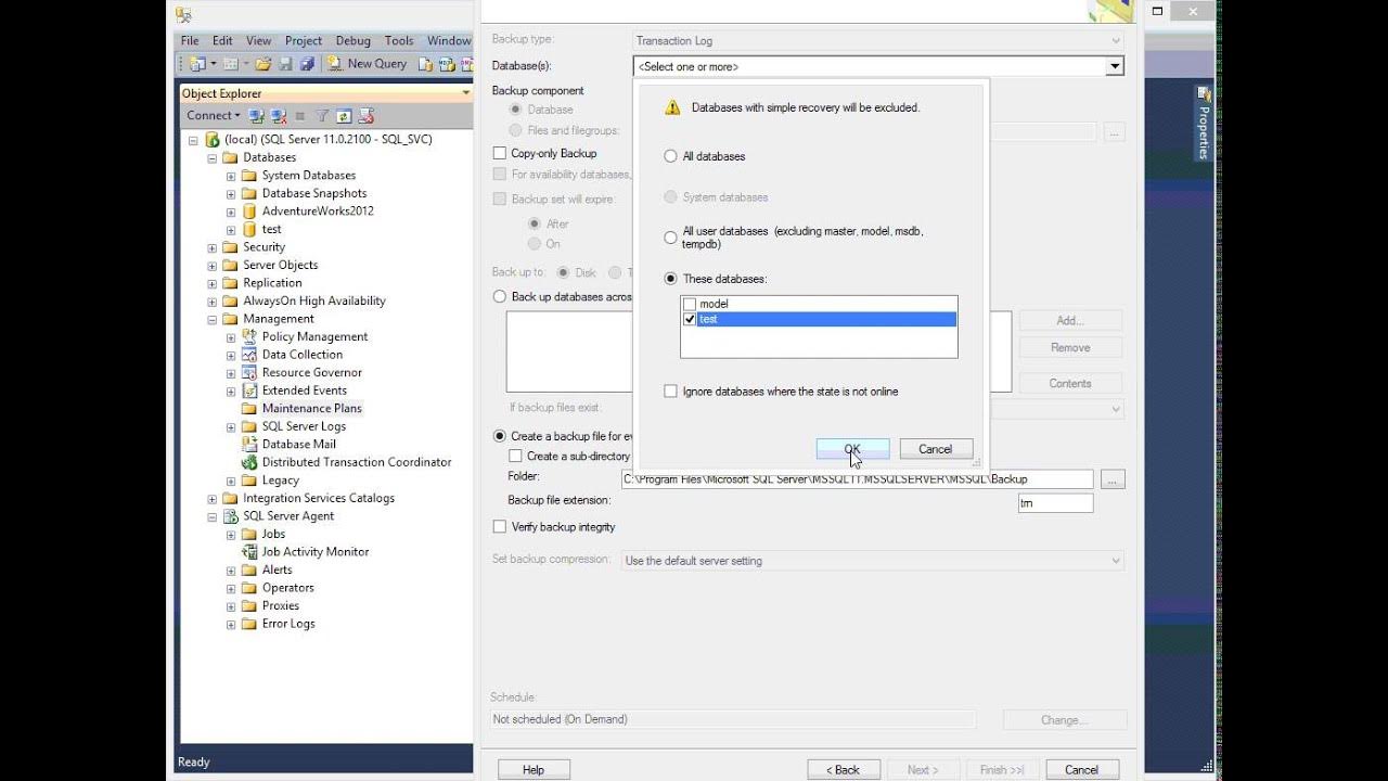 SQL Server Tutorial 2 - Backup and Restore - YouTube
