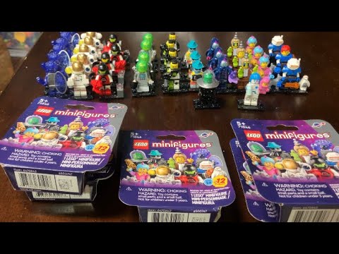 Lego Space CMF Opening 5 packs using Minifig Scan App - YouTube