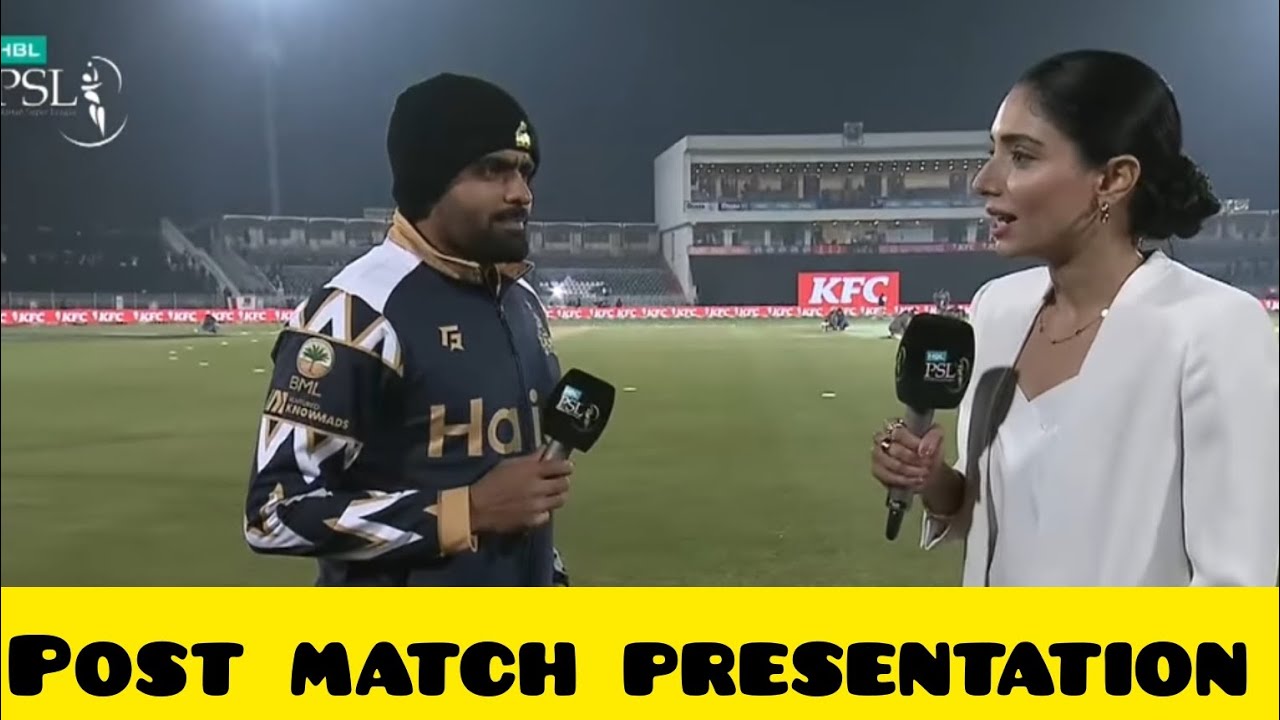 Babar gave reason of defeat in post match presentation - YouTube