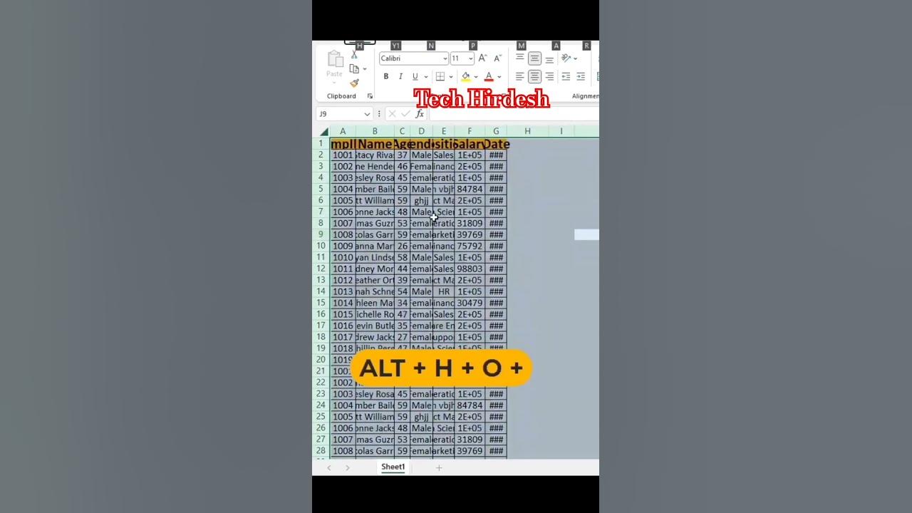 Auto Adjust Column #excel #exceltricks #exceltutorial #excelformula #excelhacks #exceltips - YouTube
