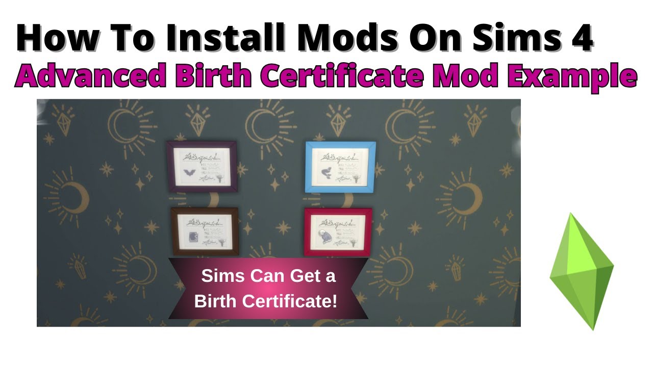 How To Install Advanced Birth Certificate Mod For Sims 4 | 2025 - YouTube